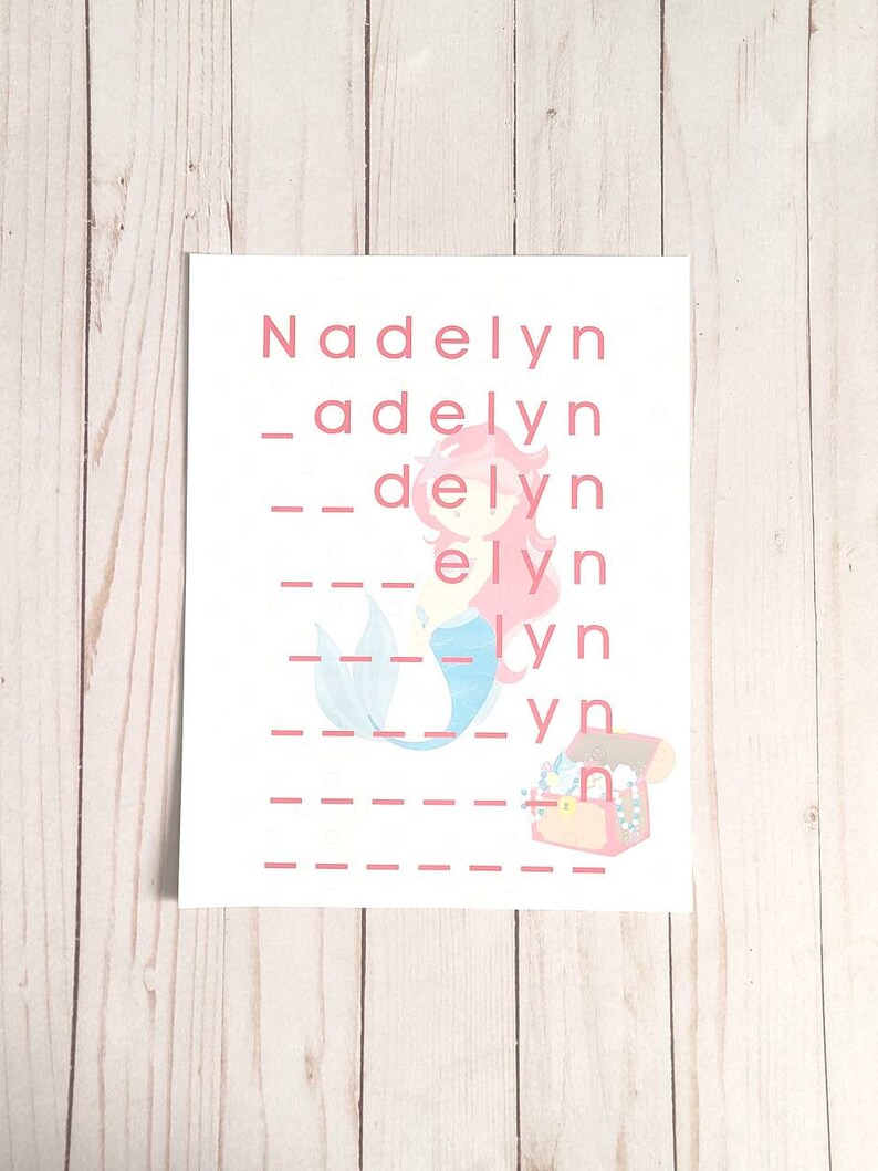 Personalized Dry Erase Name Writing Mat, Name Writing Practice, Name ...