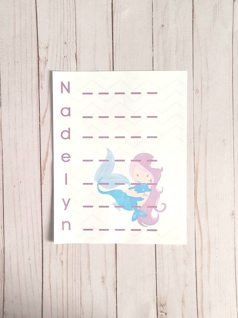 Personalized Dry Erase Name Writing Mat, Name Writing Practice, Name ...