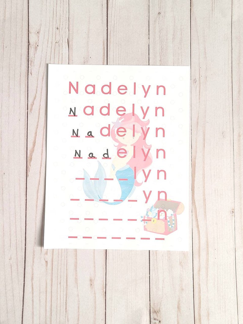 Personalized Dry Erase Name Writing Mat, Name Writing Practice, Name ...