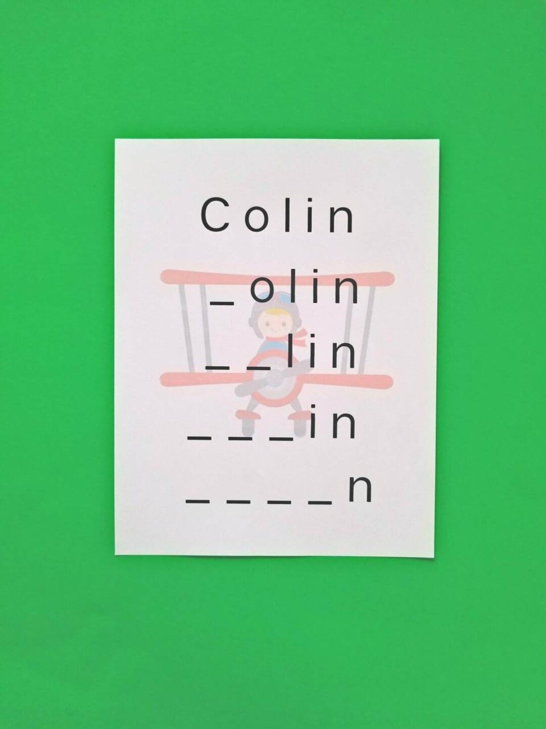 Personalized Name Tracing Mat: Pilot Theme Handwriting Practice - Etsy