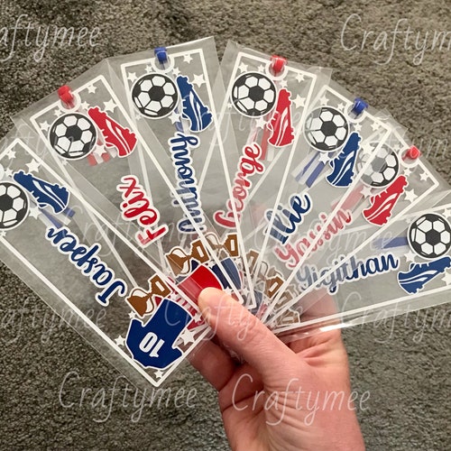 Personalised Football Bookmark Stocking Filler Stocking - Etsy