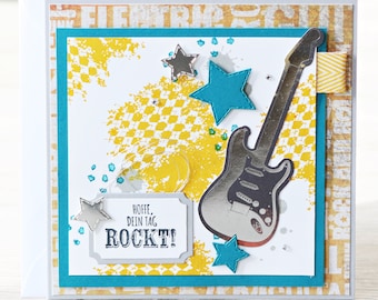 Rocker geburtstagskarte | Etsy