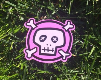 Pink Skull Stickers | Etsy