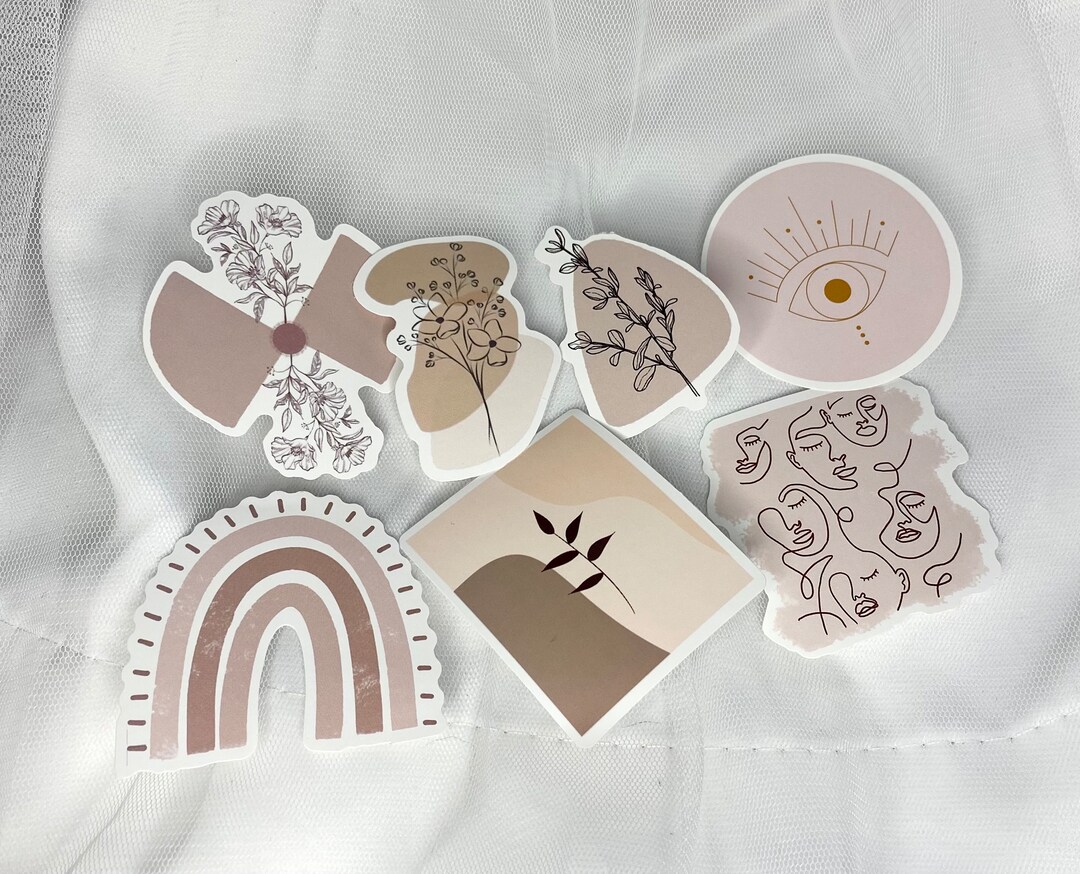 Tan Sticker Pack 7 Count - Etsy