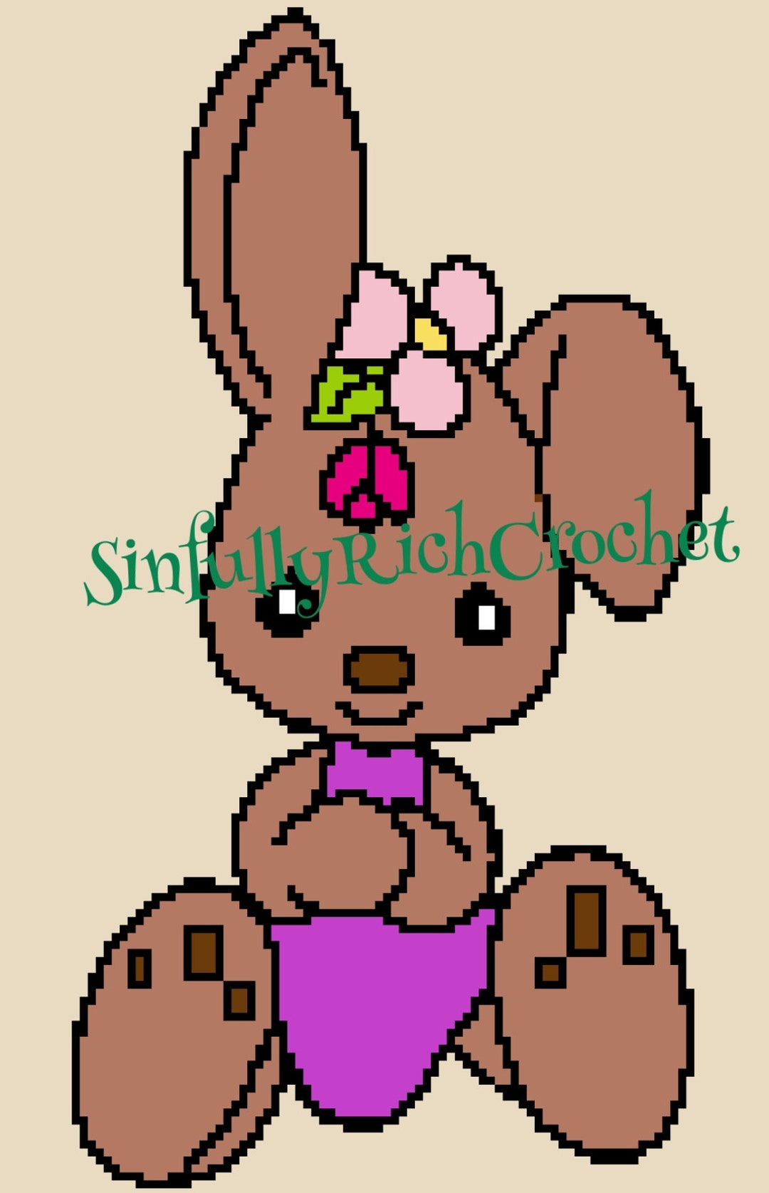 Baby Bunny Crochet Graphgan Graph Pattern - Etsy