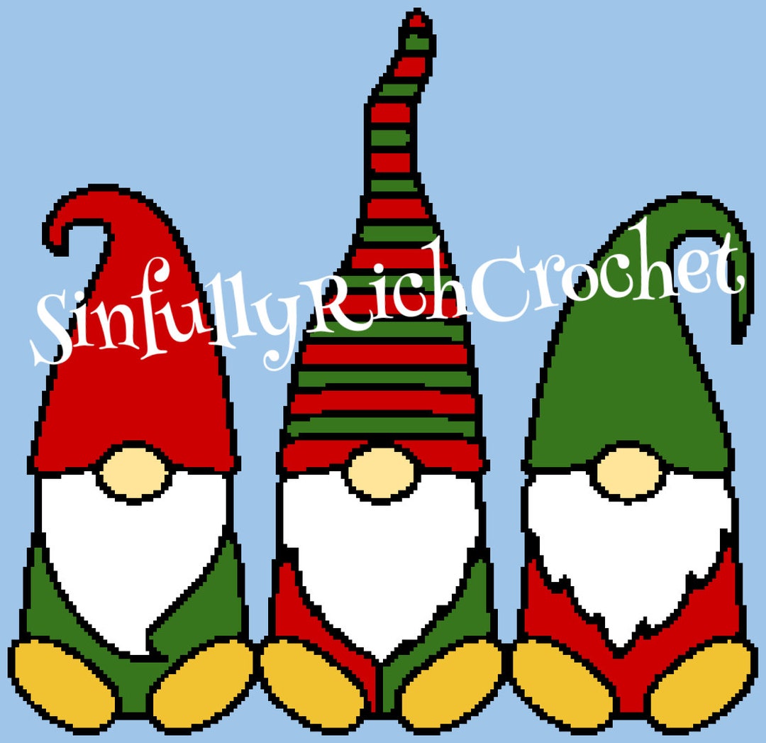 Gnome Christmas Crochet Graph Graphgan Pattern - Etsy