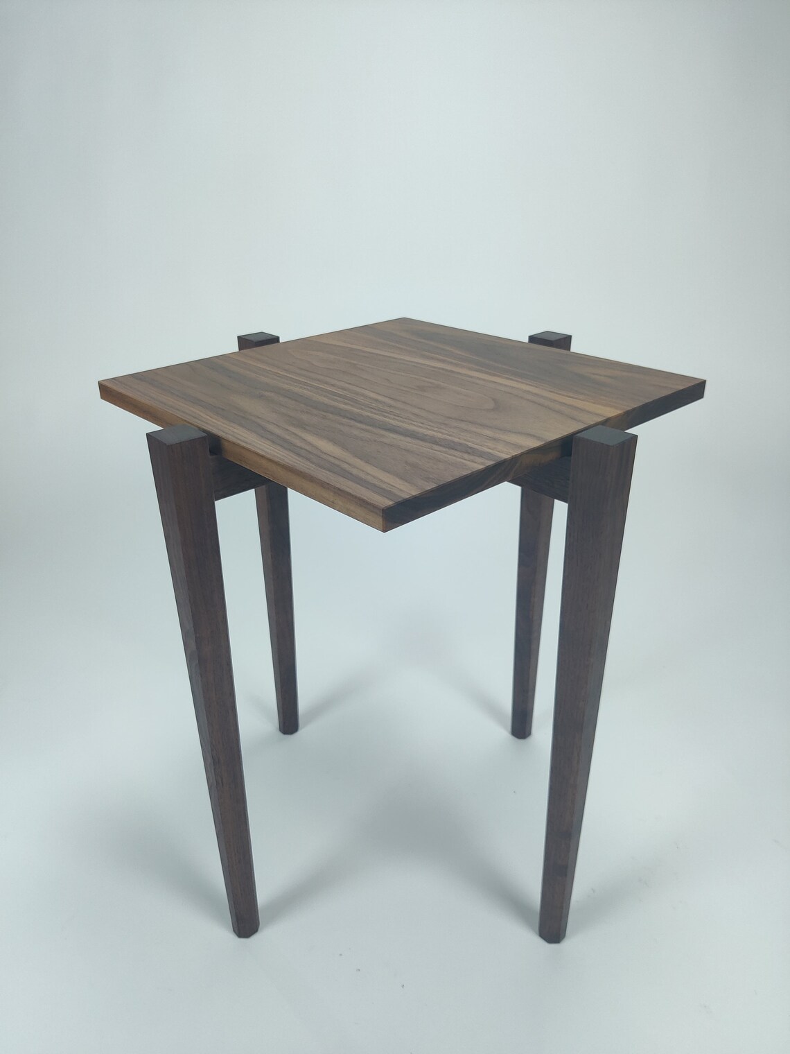 Walnut Side Table, Modern, Minimalist Style - Etsy