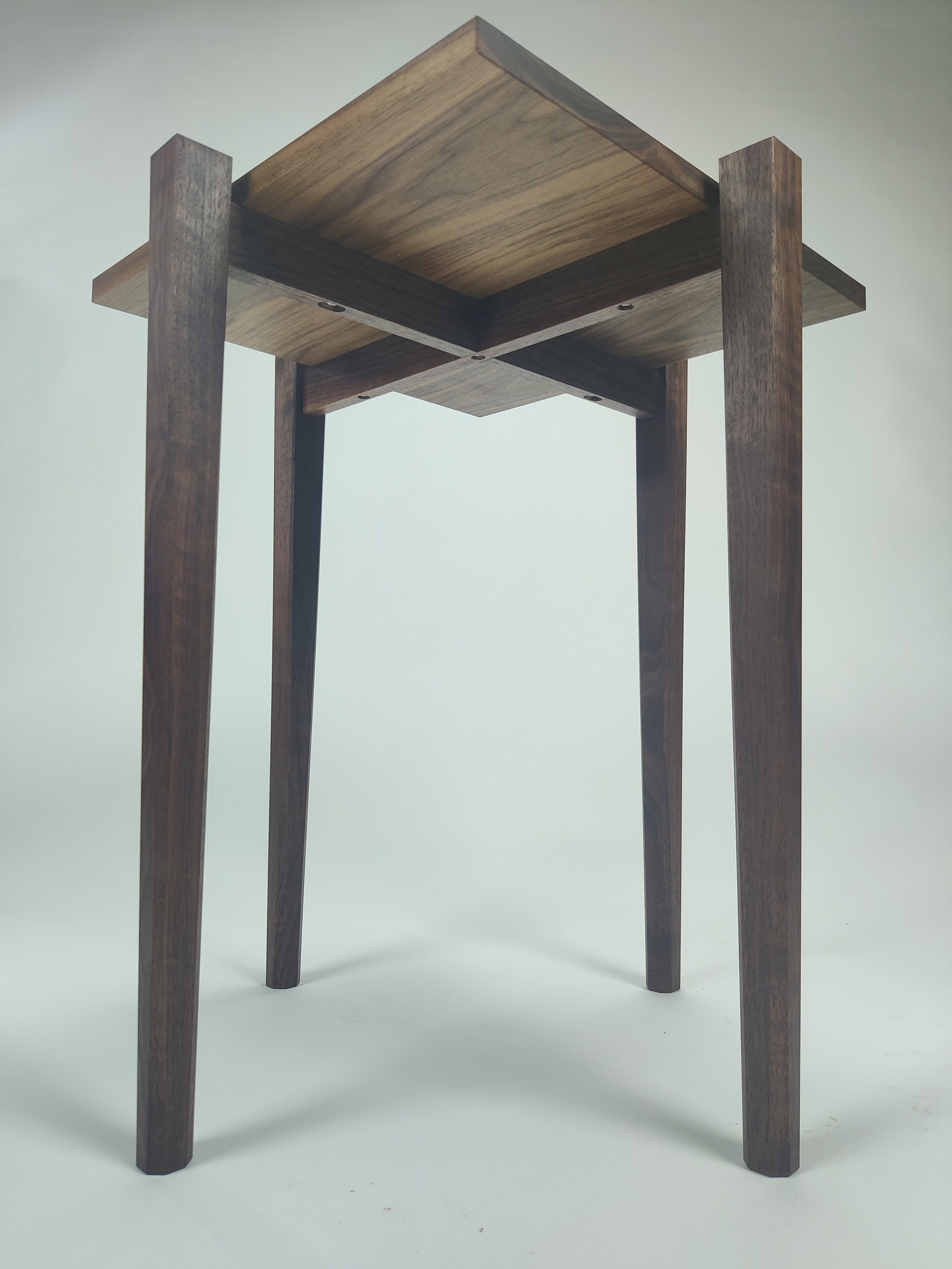 Walnut Side Table, Modern, Minimalist Style - Etsy