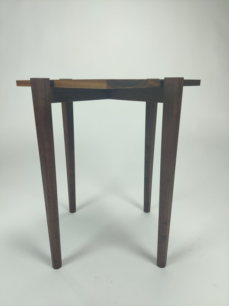 Walnut Side Table, Modern, Minimalist Style - Etsy