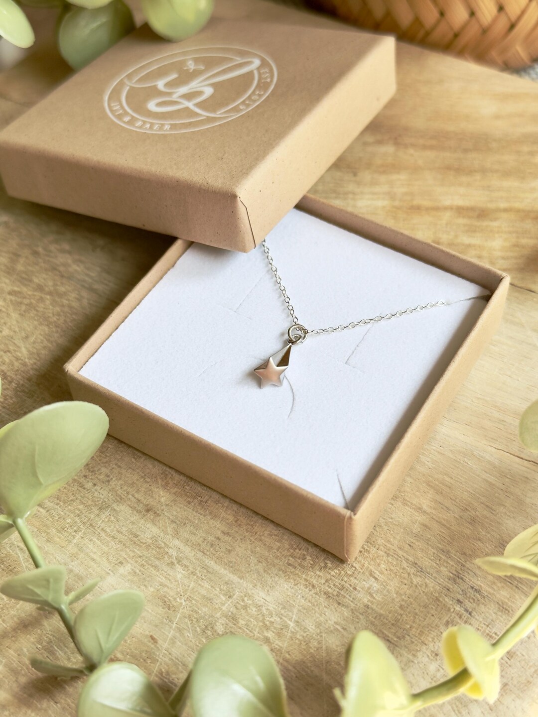 Shooting Star Necklace // Star Gift // Shooting Star Charm // Sterling ...