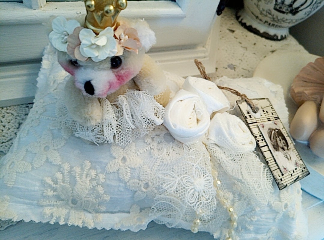 Lavender Pillow With Little Bears Scented Pillow Decorative - Etsy