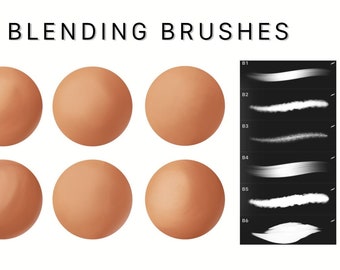 6 Awesome BLENDING Brushes mini Set for PROCREATE - Etsy