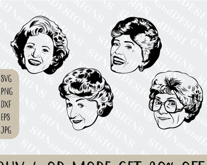 Golden Girls Hair SVG Cut Files Golden Girls Design Sophia, Dorothy ...