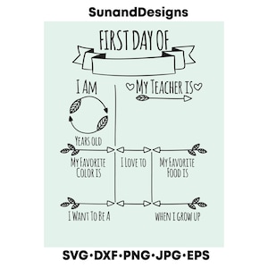 Back to School Svg File First Day of School SVG Last Day of | Etsy