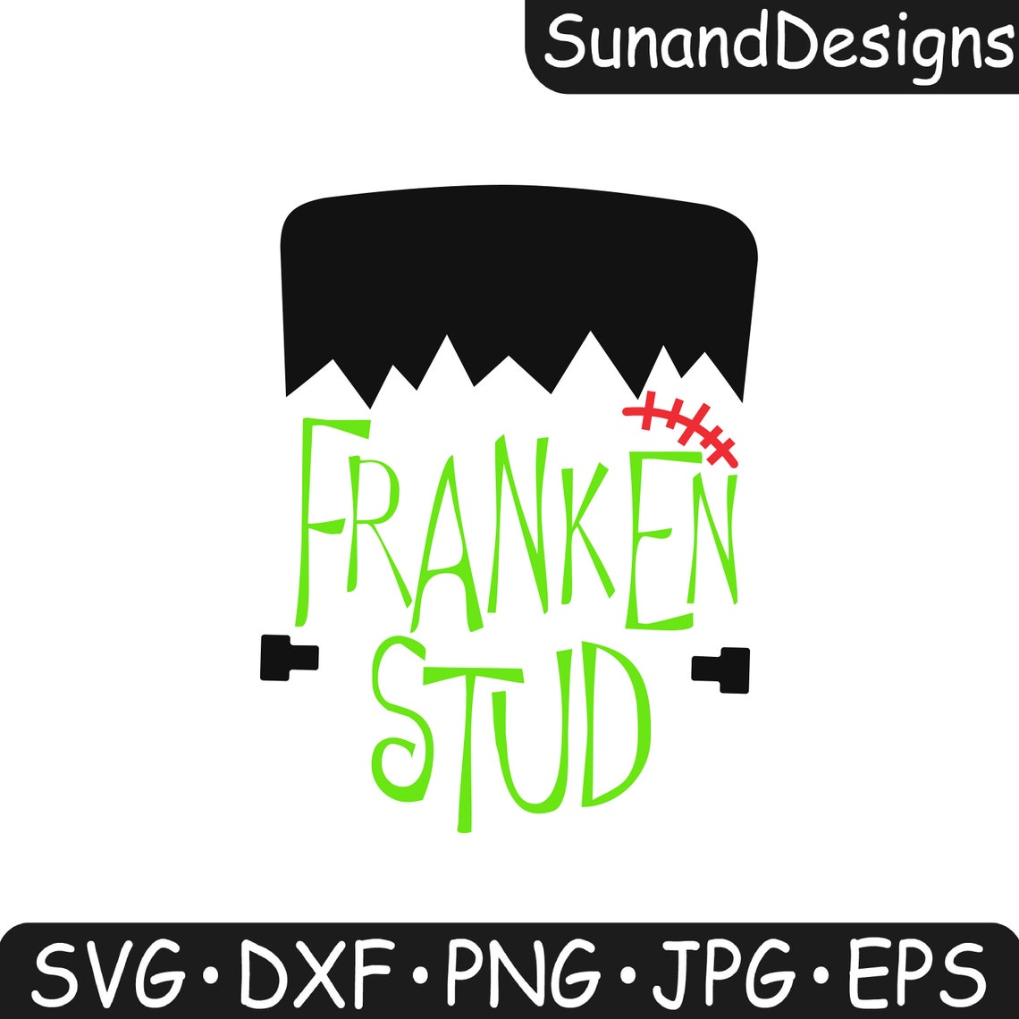 Halloween Franken Stud SVG Frankenstein Svg Eps Dxf | Etsy