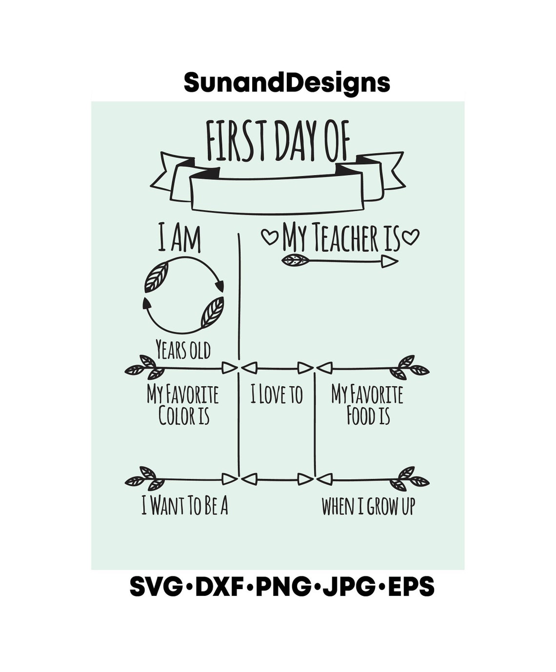 Back to School Svg File First Day of School SVG Last Day of | Etsy