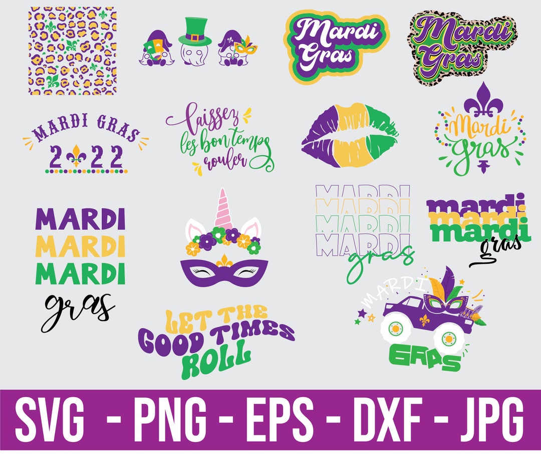 Mardi Gras SVG Bundle | SVG Cut Files | Commercial Use | Instant ...