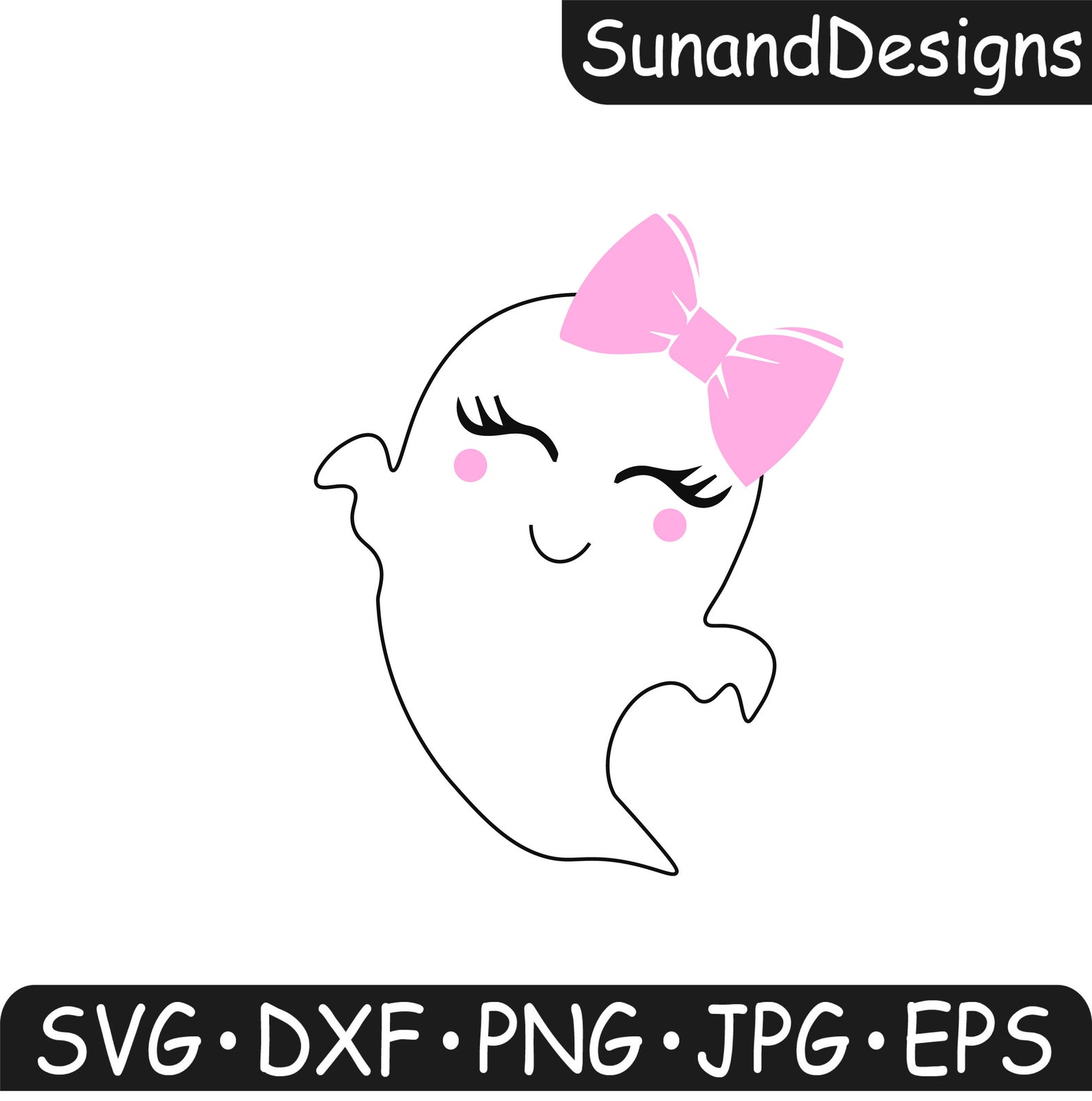 Halloween SVG Ghost With Eyelashes Svg Spooky T-shirt Svg | Etsy