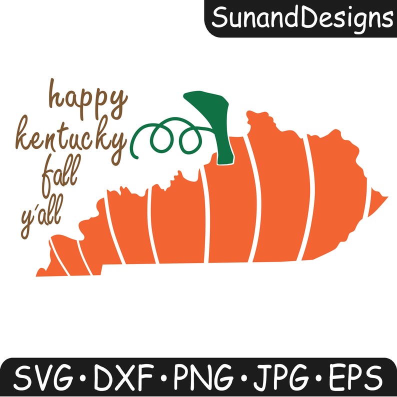 Happy Kentucky Fall Digital Thanksgiving Quote With Pumpkin - Etsy ...