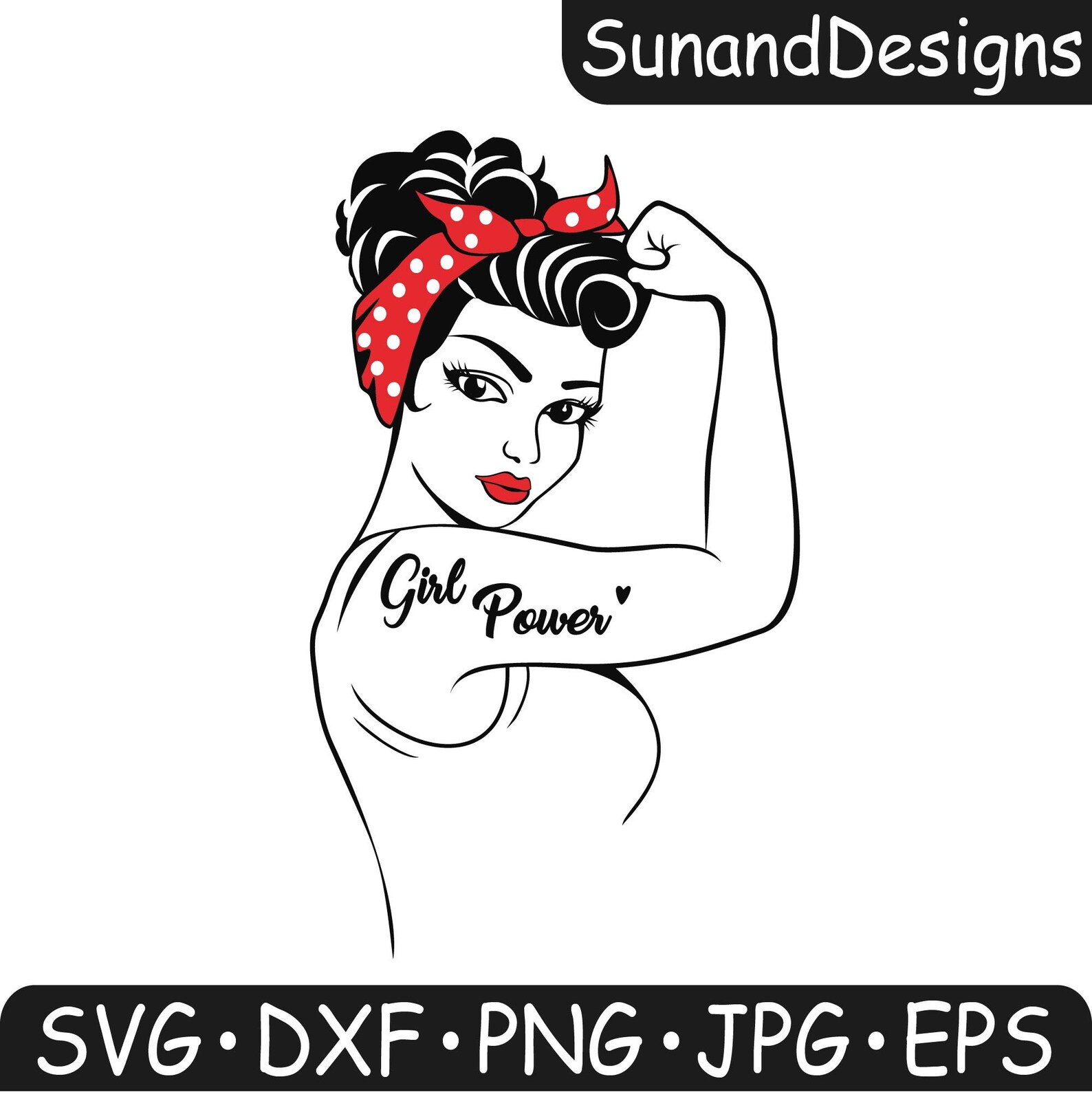Girl Power SVG Eps Png Dxf Cutting File Silhouette Cricut | Etsy