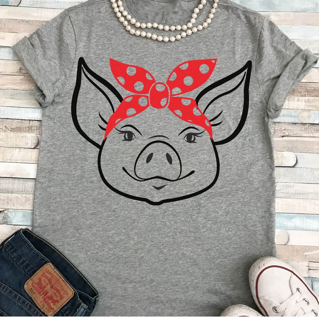 Pig Face Svg, Pig Face Dxf, Pig Clipart, Pig Vector, Pig Shirt Svg ...