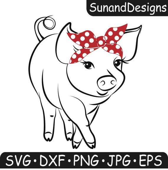 Leopard Pig Svg Dxf PNG Cut files piglet farm animal sublimate country ...