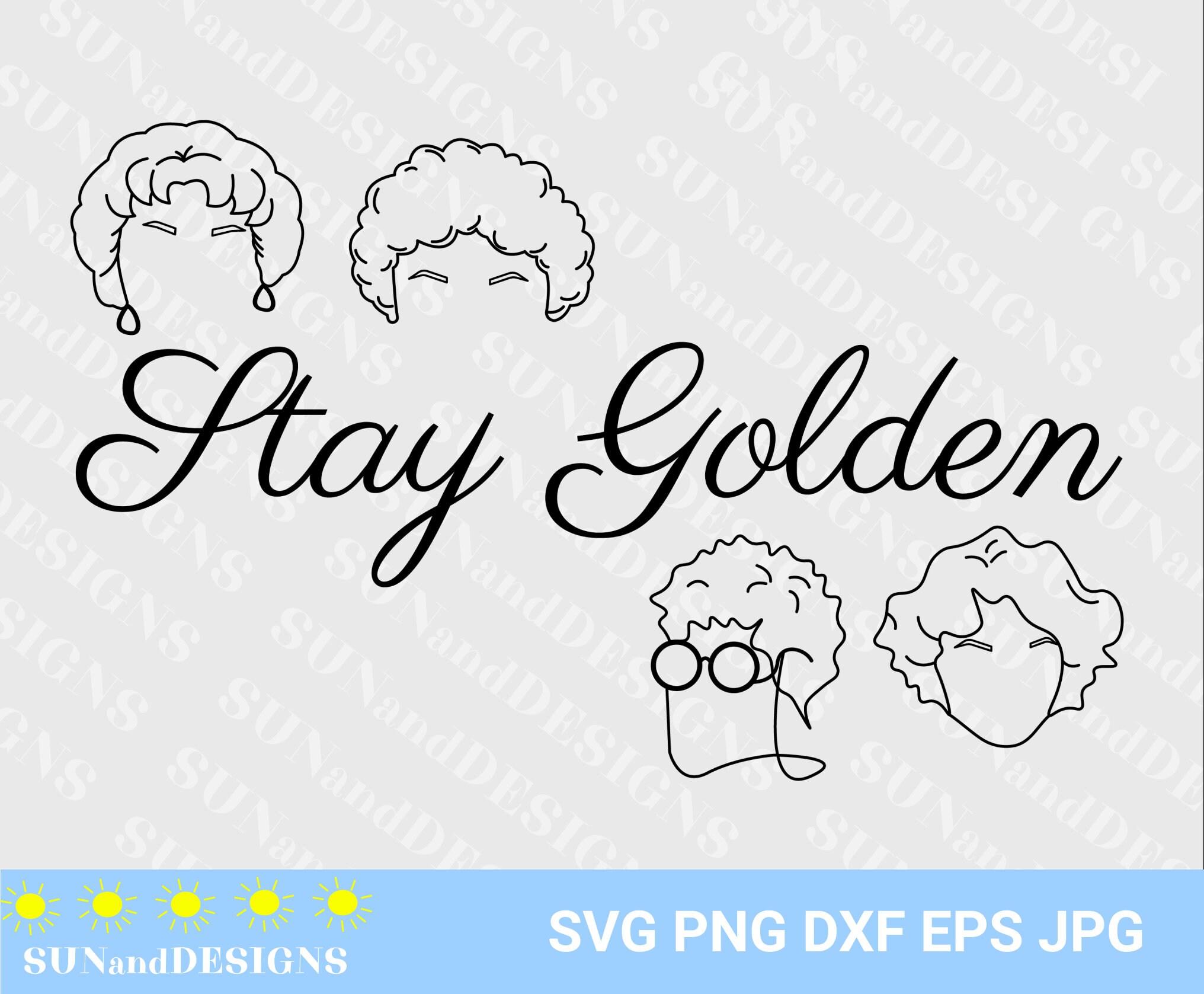 Golden Girls Svg Cut Files for Cricut Svg Png Dxf - Etsy UK