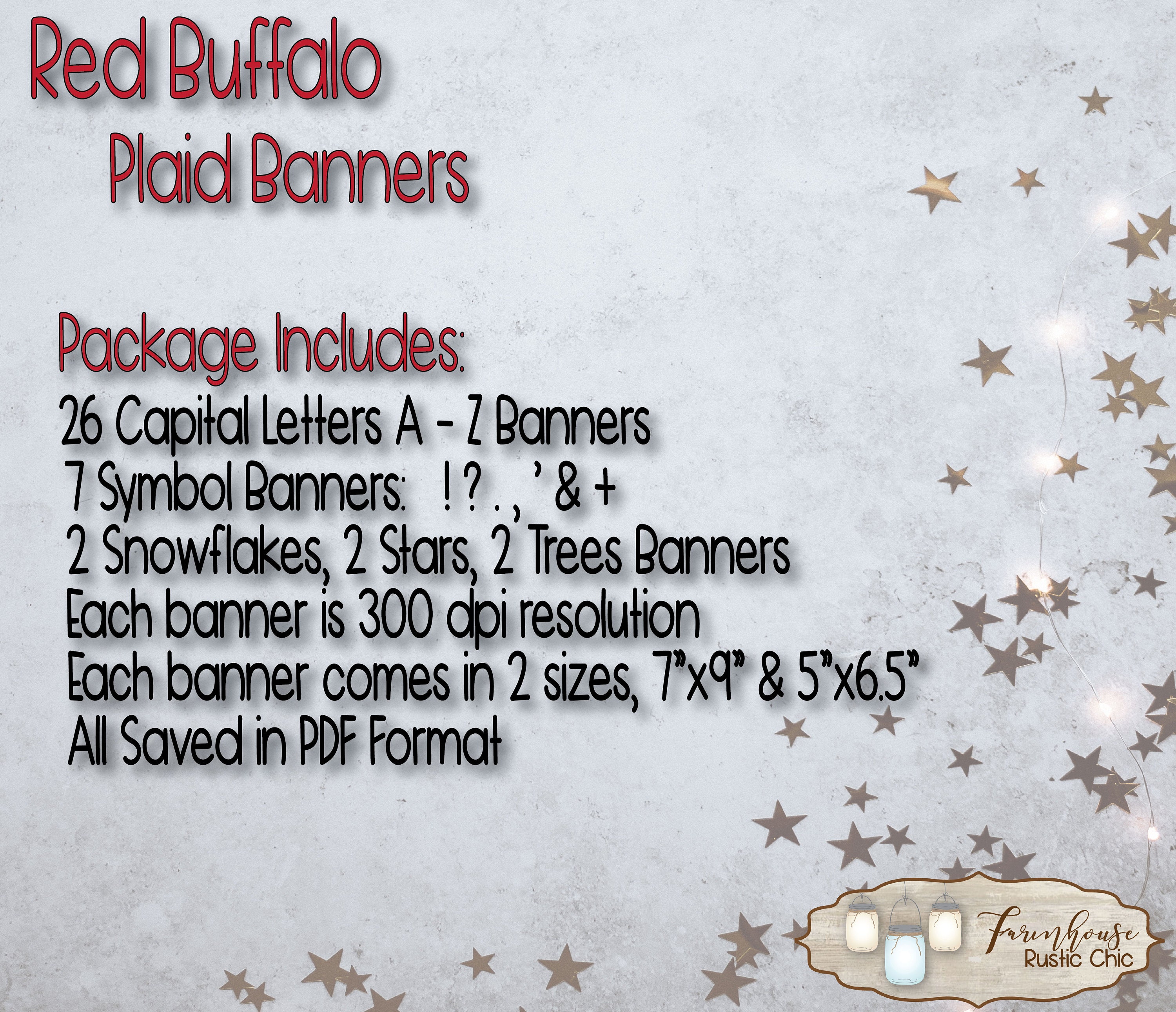 Merry Christmas Banner, Red Buffalo Plaid Alphabet Banner, Merry ...