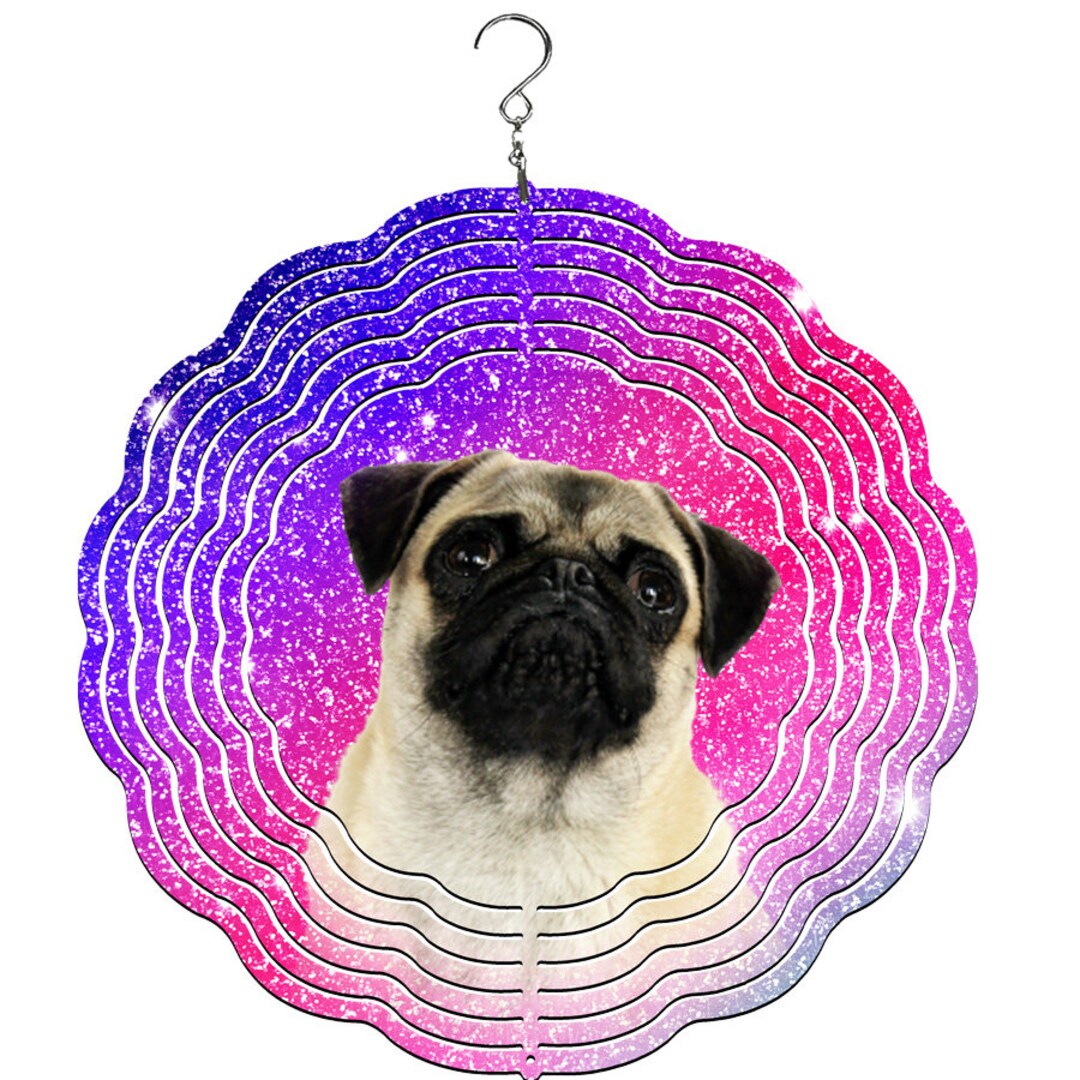 Wind Spinner Pug Design Digital Download Sublimation Png Instant ...