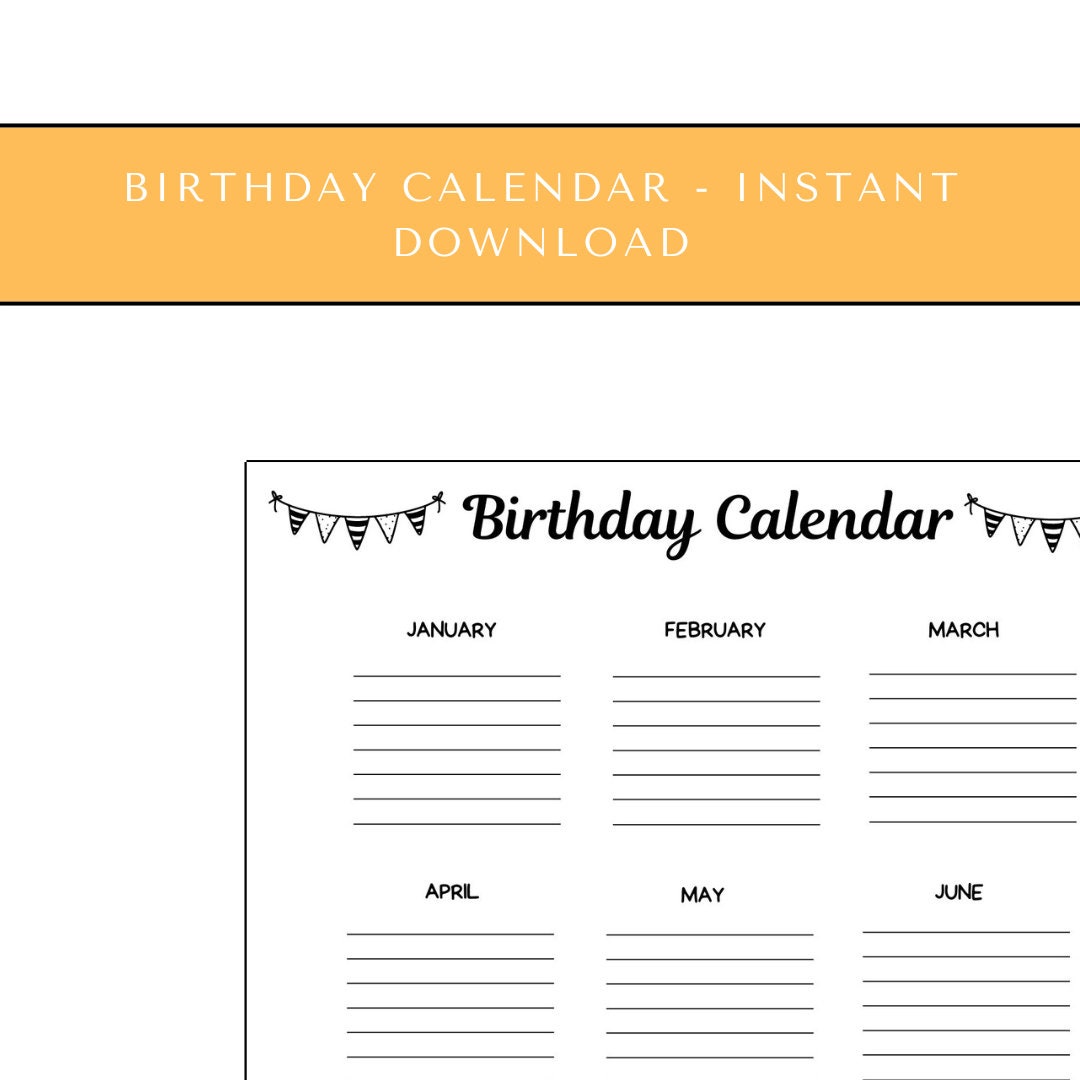 Birthday Calendar, Classroom Birthday Calendar, Teacher Calendar ...