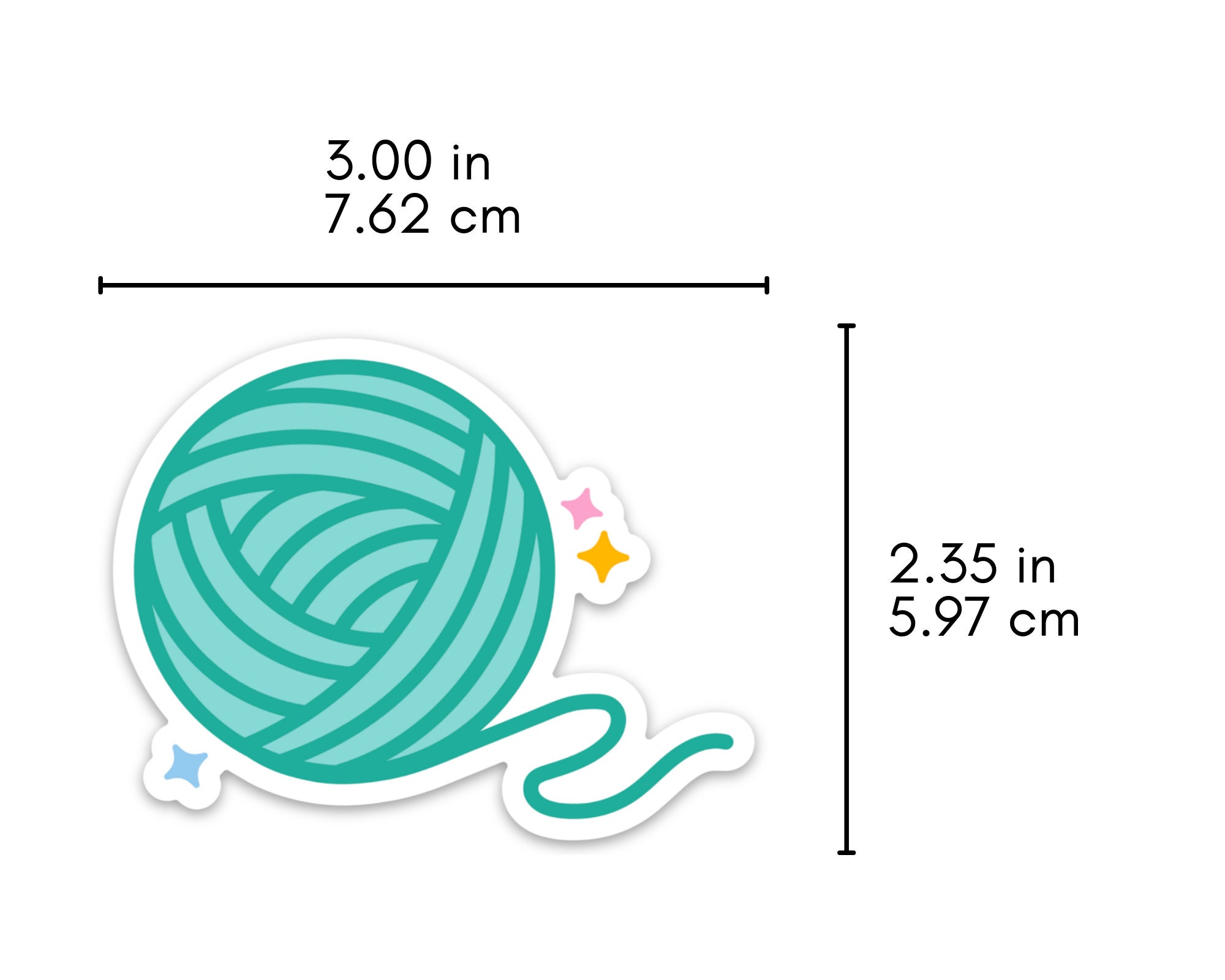 YARN BALL || Die Cut Sticker - Etsy