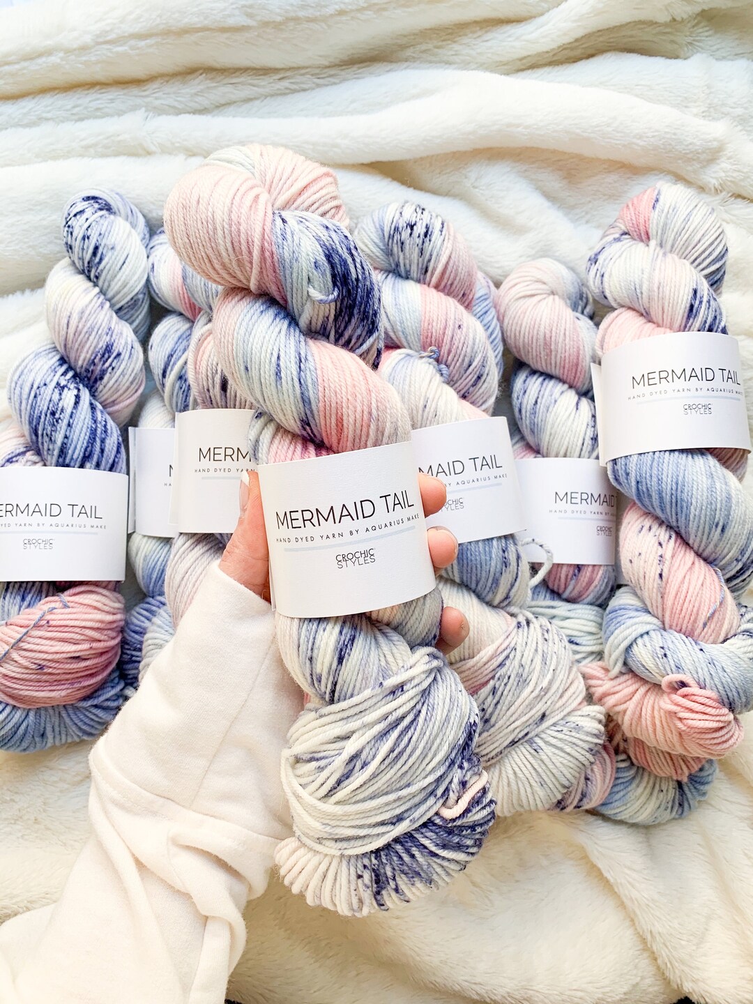 Mermaid Tail Handdyed Yarn 100% Superwash Merino DK Weight - Etsy