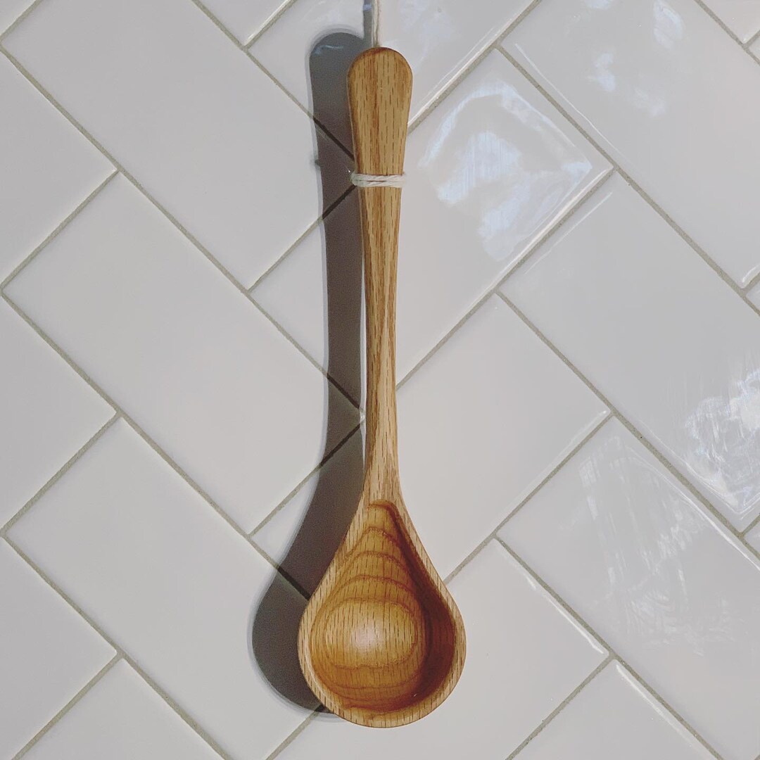 Homemade "teardrop" Wooden Spoon in Red Oak - Etsy