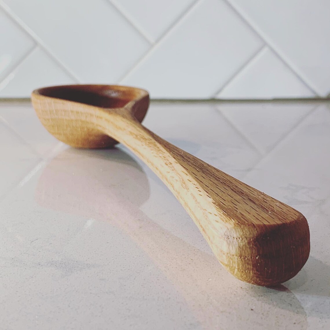 Homemade teardrop Wooden Spoon in Red Oak - Etsy