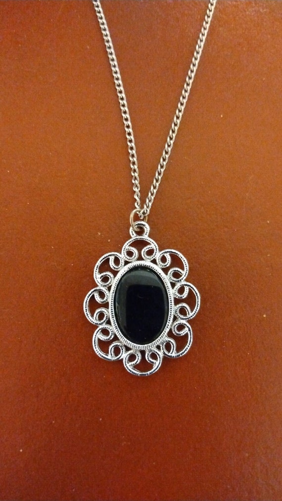 Sarah Coventry JET FILIGREE Ring * 1979 Vintage Sarah… - Gem