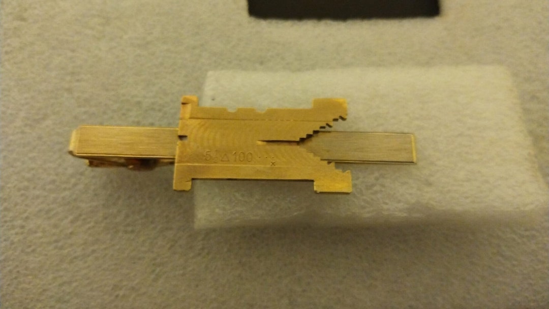 Anson 1980s-era Linotype Matrix Tie Clip in Original Box - Etsy
