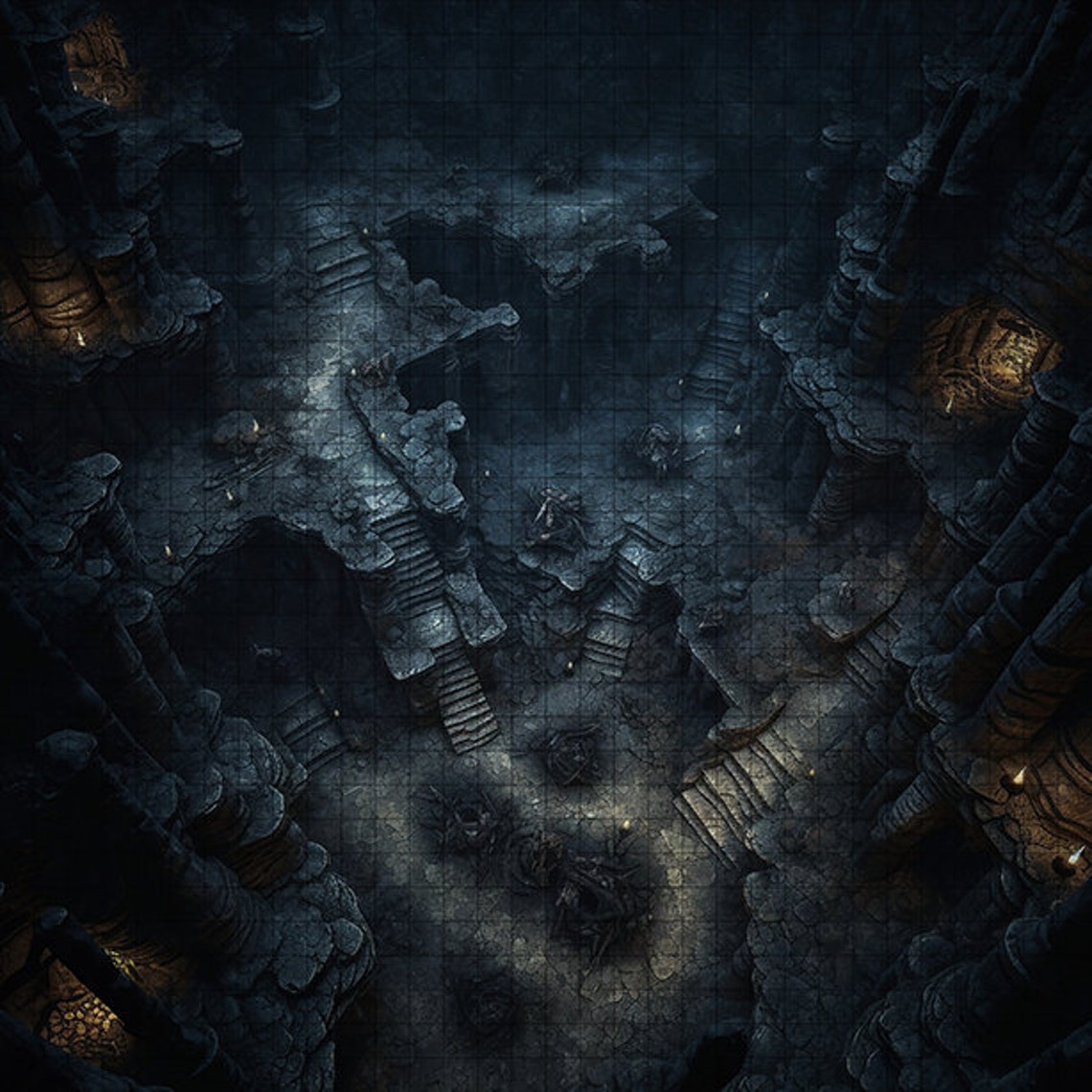 Cave 3 Bundle Battle Map, Dnd Battle Map, D&D, Battlemap, Dungeons and ...