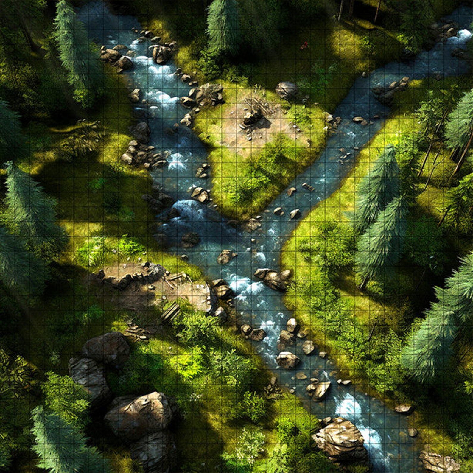 River Connect Battle Map, Dnd Battle Map, D&D, Battlemap, Dungeons and ...