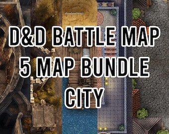 10 Town Battle Maps, Dnd Battle Map, Pathfinder, D&D, Battlemap, Dungeons and Dragons, Roll20 ...