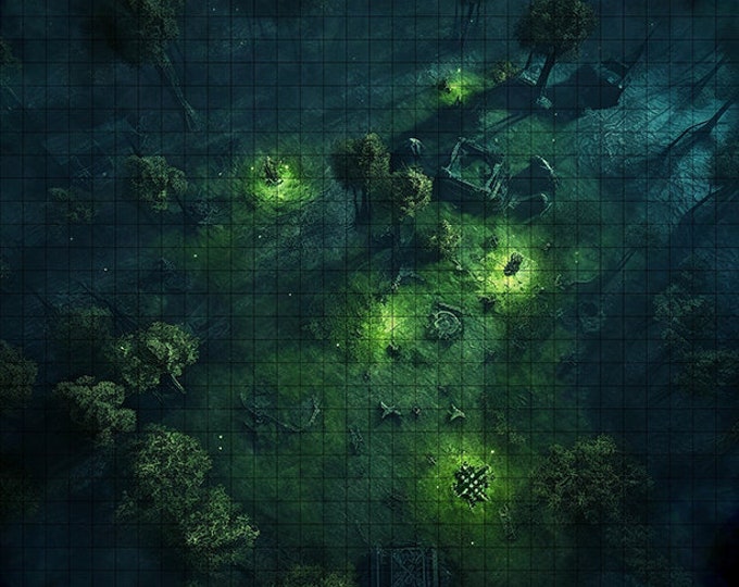 Forest Lakeside Battle Map, Dnd Battle Map, D&D, Battlemap, Dungeons ...