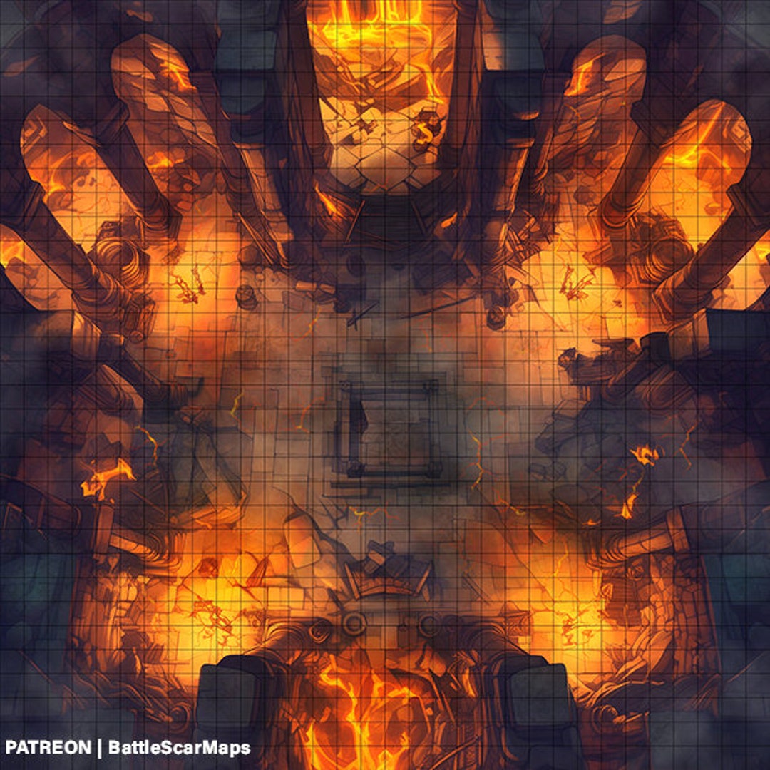 Volcanic Temple Battle Map, Dnd Battle Map, D&D, Battlemap, Dungeons ...