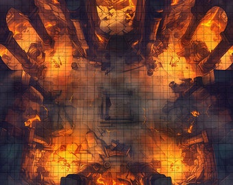 LAVA ARENA Battle Map, Dnd Battle Map, D&D, Battlemap, Dungeons and ...