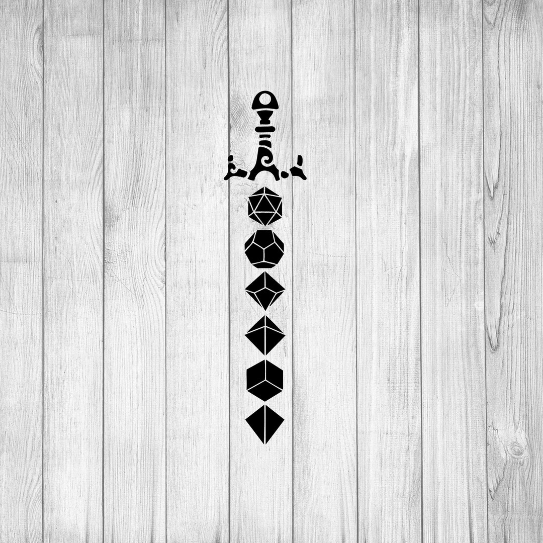 Dice Sword 2 Svg, D20 Svg, D20 Shirt, Weapon Svg, D&D Svg, Dungeons and ...