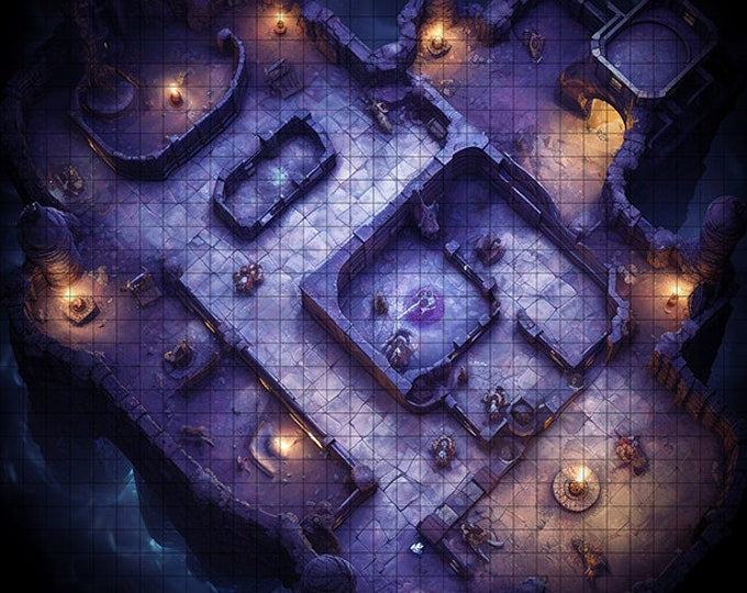 10 Twisting Caverns Battle Maps, Underdark, Battle Map, Pathfinder, D&D ...