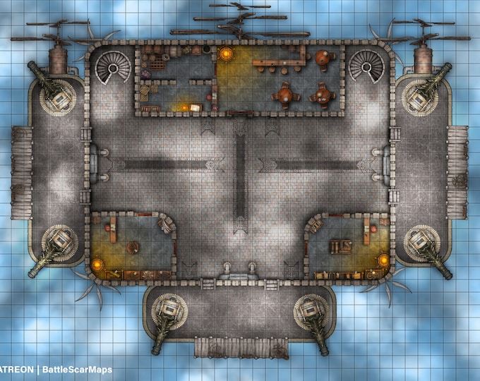 Floating Fortress Battle Map, Dnd Battle Map, D&D, Battlemap, Dungeons ...