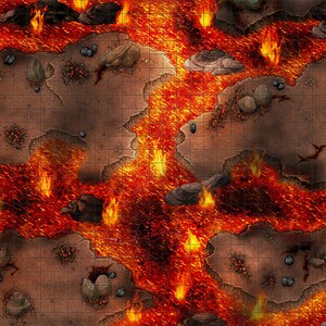 Lava Steppes Battle Map, Dnd Battle Map, D&D, Battlemap, Dungeons and ...