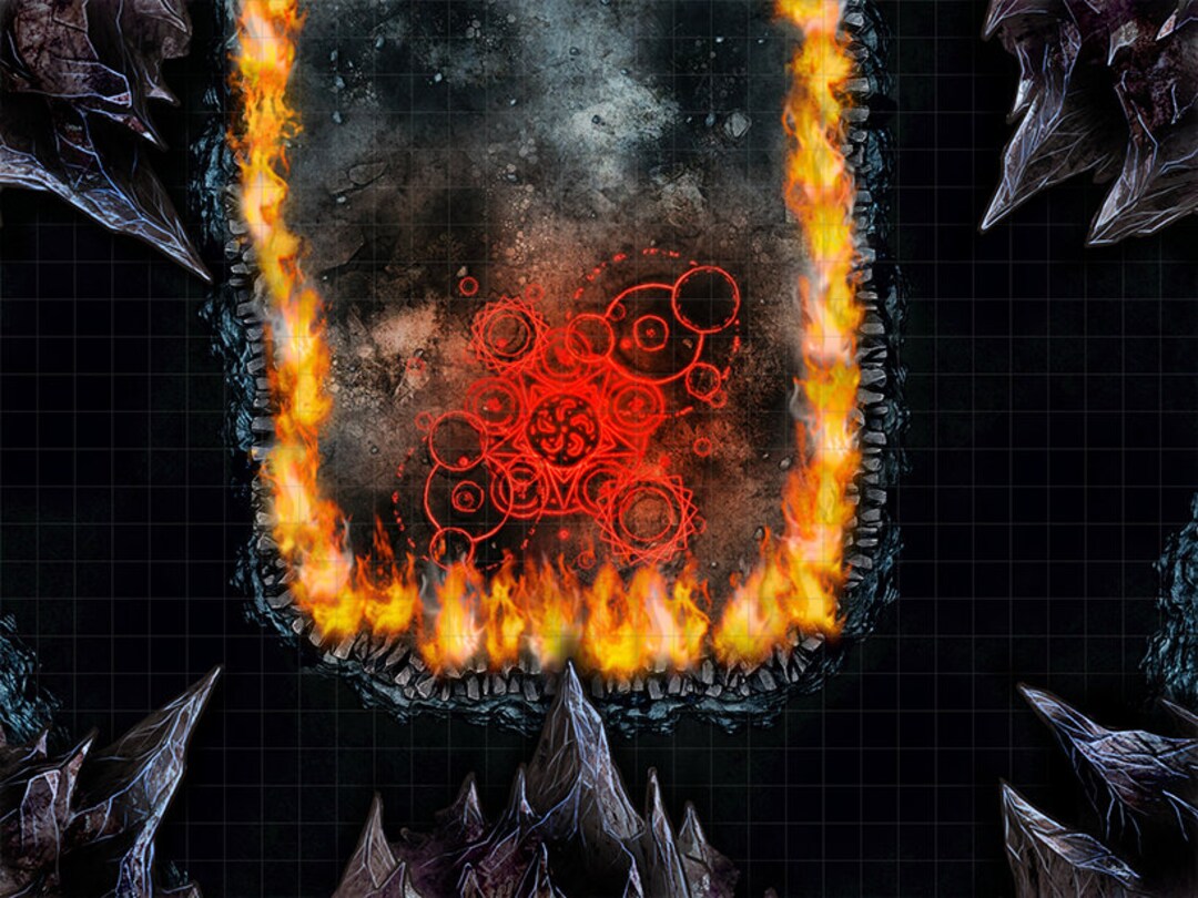 Fire and Ice Battle Map, Dnd Battle Map, D&D, Battlemap, Dungeons and ...