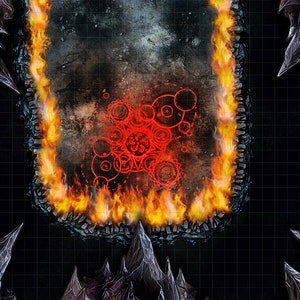 Fire and Ice Battle Map, Dnd Battle Map, D&D, Battlemap, Dungeons and ...