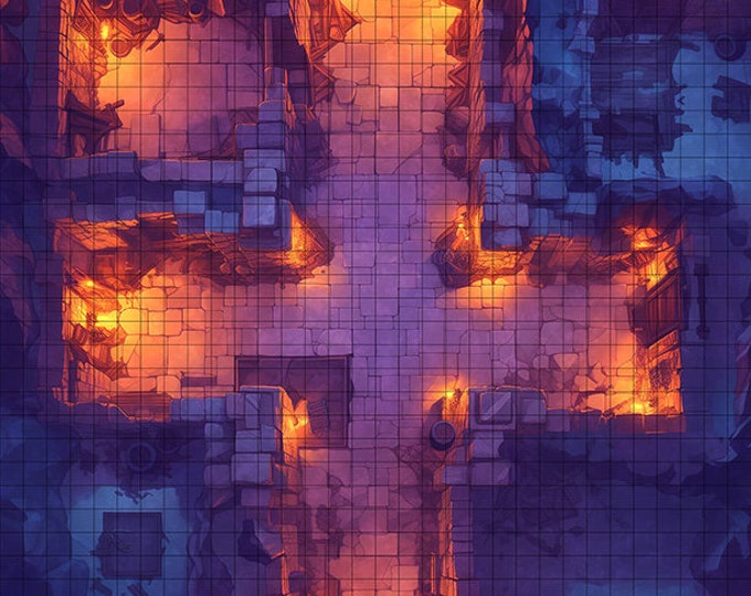 City Gate Battle Map Dnd Battle Map D&D Battlemap Dungeons and Dragons ...