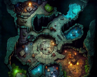 Mountain Forge Battle Map, Dnd Battle Map, D&D, Battlemap, Dungeons and ...